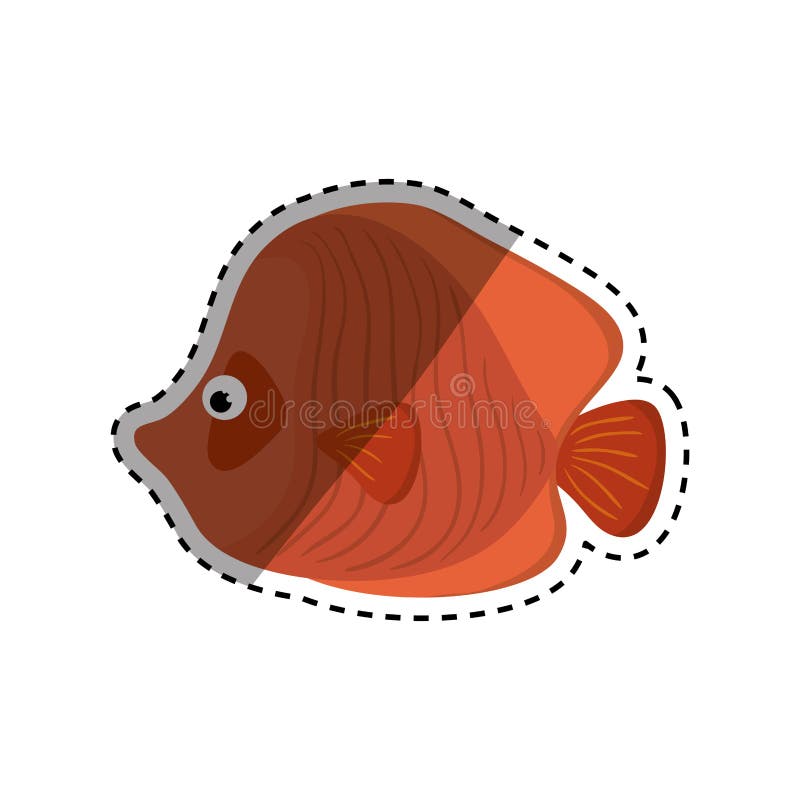 Marine fish cartoon stock illustration. Illustration of fish - 82805421