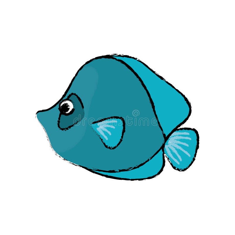 Marine fish cartoon stock illustration. Illustration of drawing - 82805461
