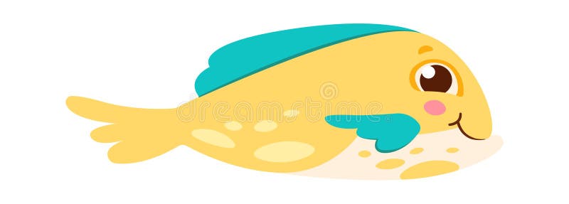 Marine Fish Character stock vector. Illustration of cute - 277934019