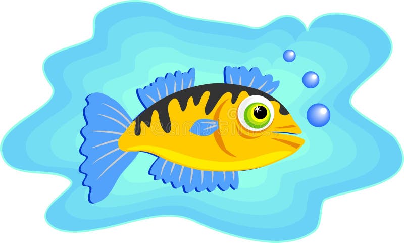 Marine fish swimming stock vector. Illustration of wildlife - 46724