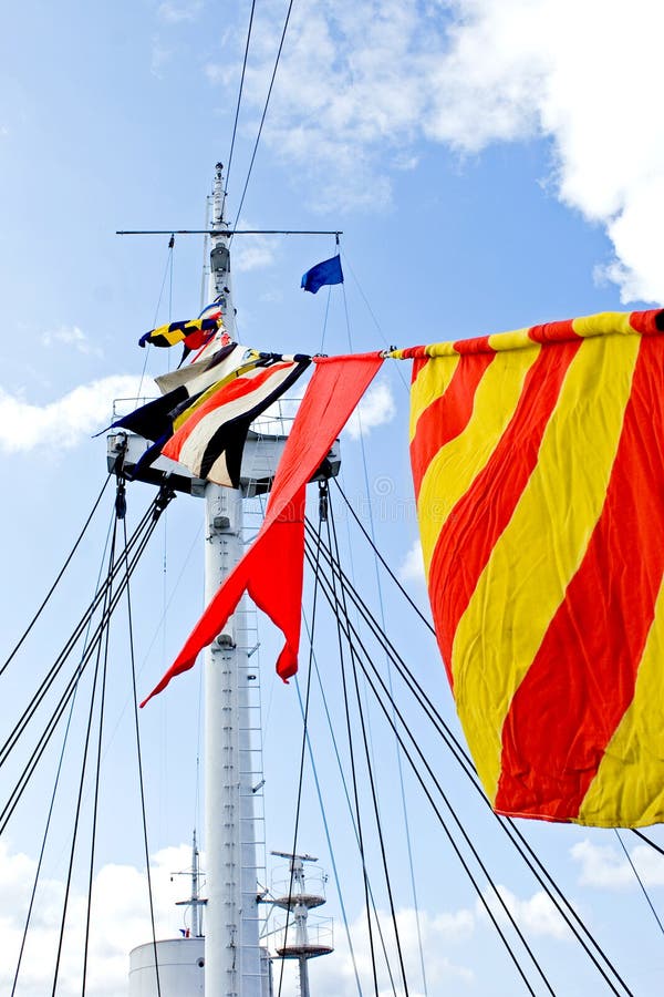 Marine flags stock photo. Image of rigging, flag, boat - 36549282