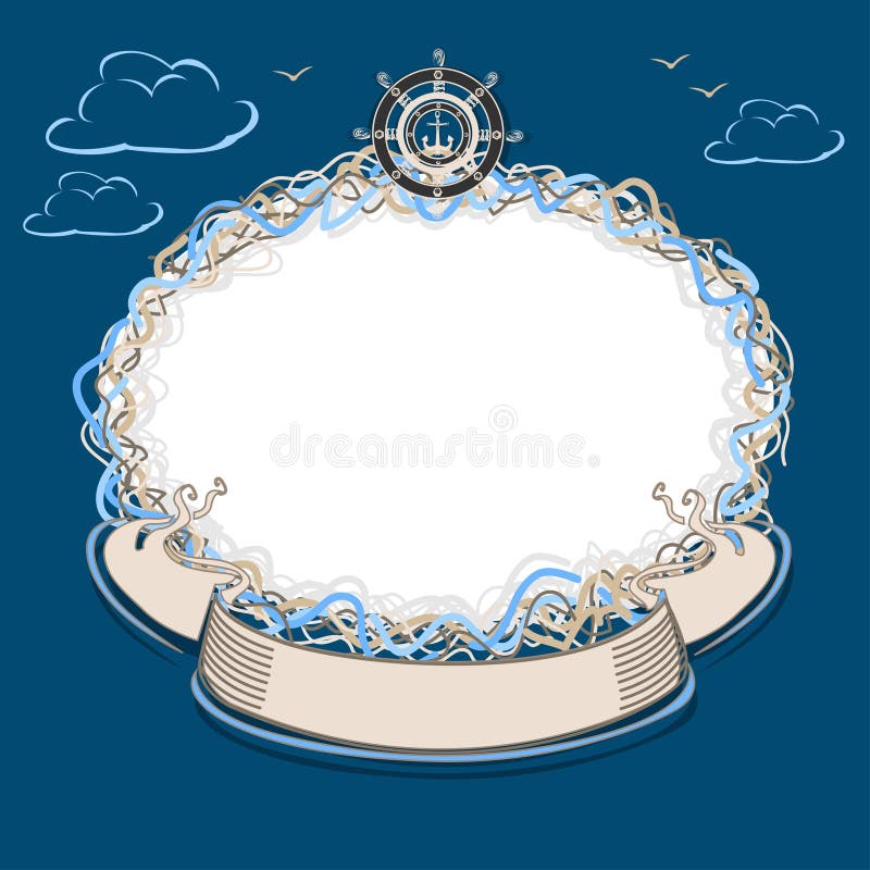 Marine frame stock vector. Illustration of border, graphic - 95844320