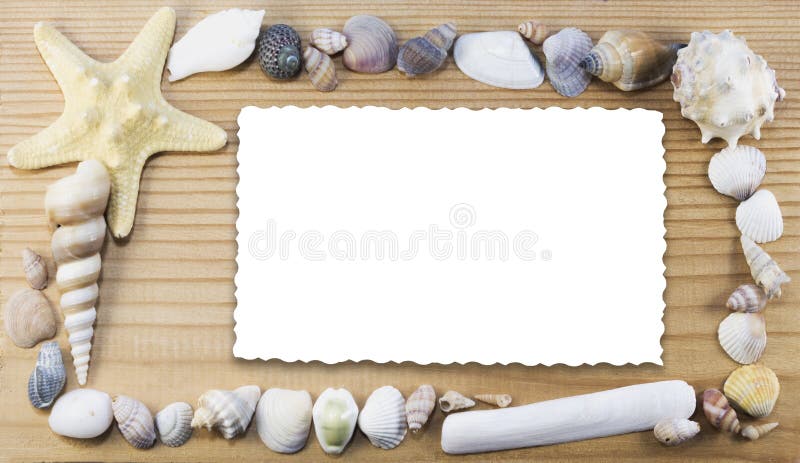 Marine Frame with Isolate Card Stock Photo - Image of cloth, vacation ...