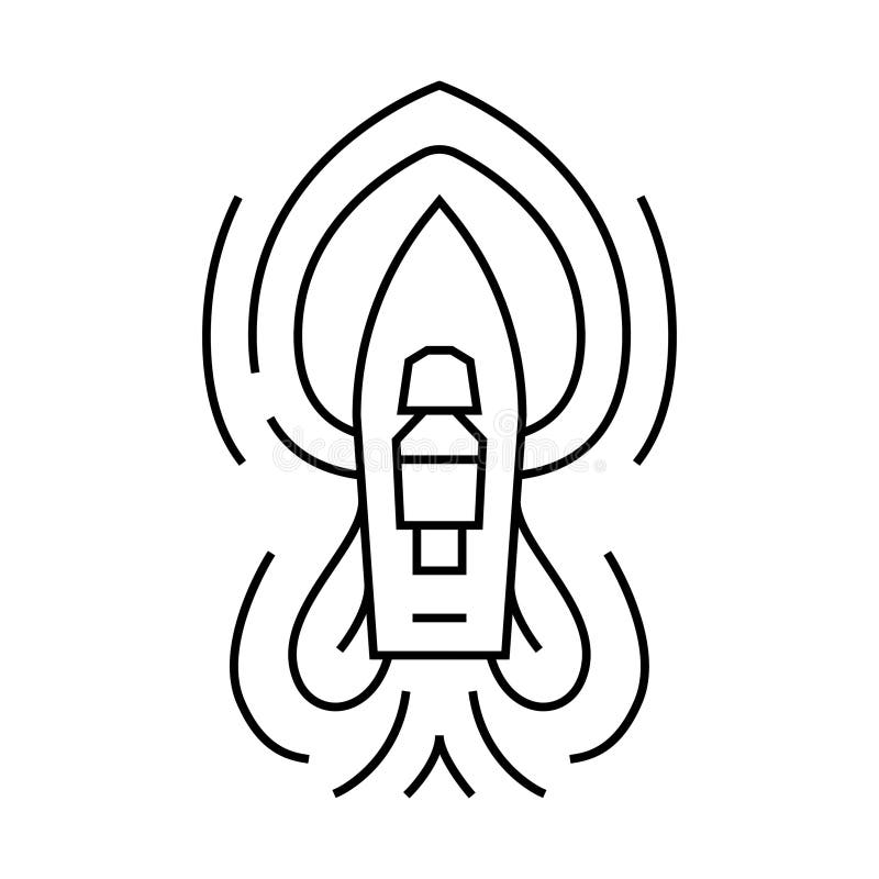 Marine Hydrodynamics Line Icon Vector Illustration Stock Illustration ...
