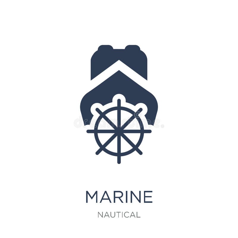 Marine Icon. Trendy Flat Vector Marine Icon on White Background Stock ...