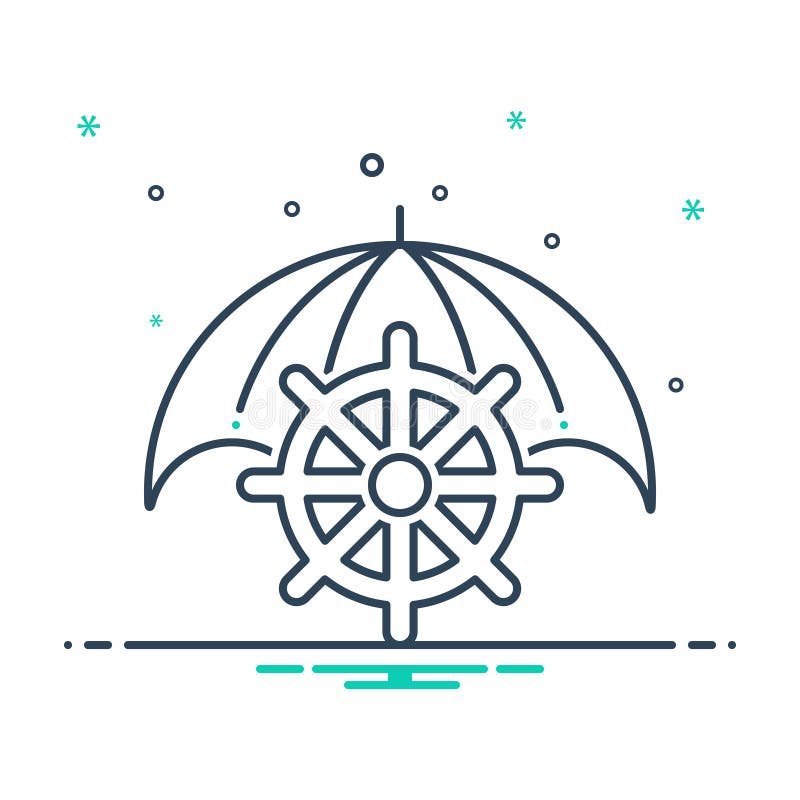 Mix Icon for Marine Insurance, Cargo and Marin Stock Vector ...