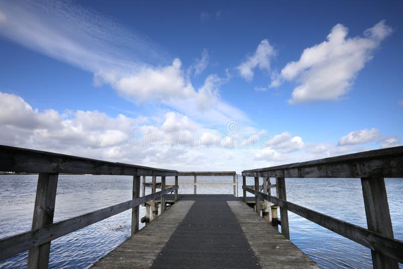 Marine Jetty Pier with Sea and Beautiful Sky Stock Photo - Image of ...