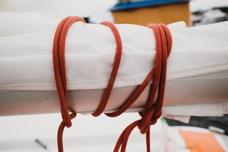 Marine Knot Double Red Rope Stock Photo - Image of white, marine: 64124556