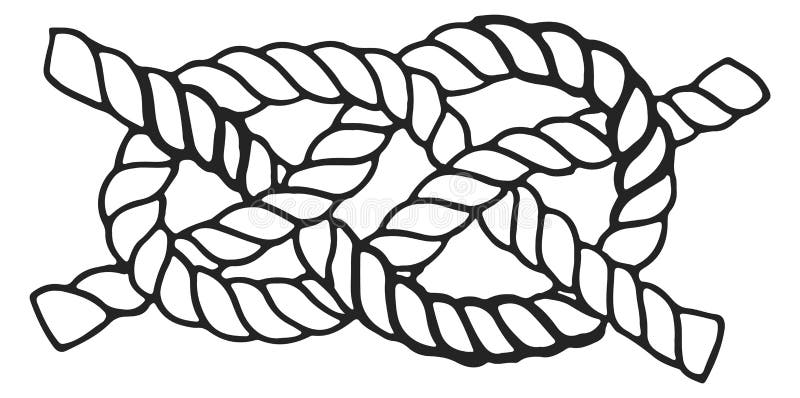 Marine Knot Sketch. Sailing Rope Loop Icon Stock Vector - Illustration ... Marine Knot Sketch. Sailing Rope Loop Icon Stock Vector - Illustration ...
