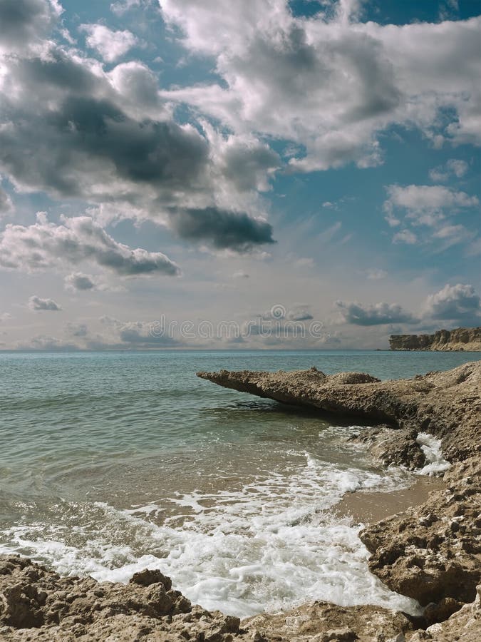 Marine landscape. stock photo. Image of nature, waves - 14710070