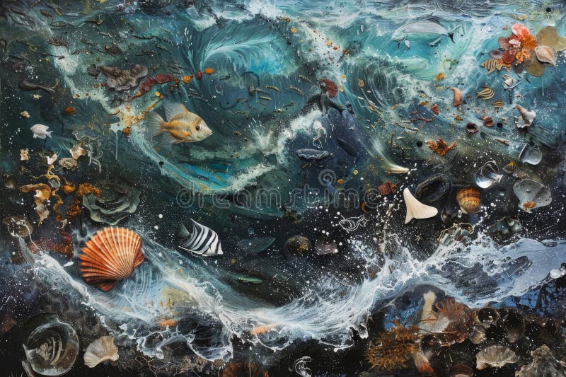Marine Life Abundance, an Abstract Interpretation of the Ocean Teeming ...