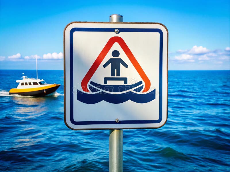 Marine Liferaft Deployment Safety Sign Essential ISO Compliant Visual ...