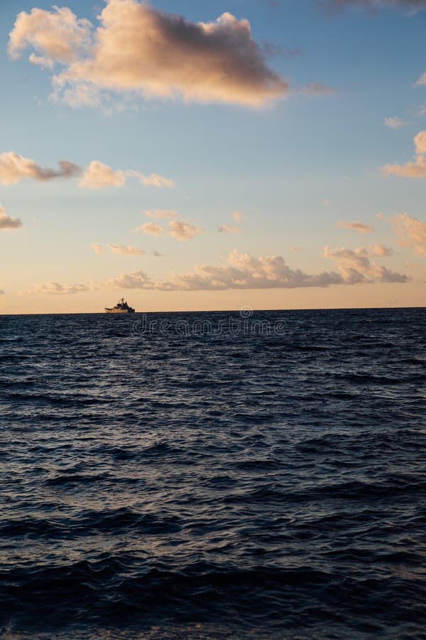 Marine Nature Sky with Clouds at Sunset Stock Photo - Image of scenery ...