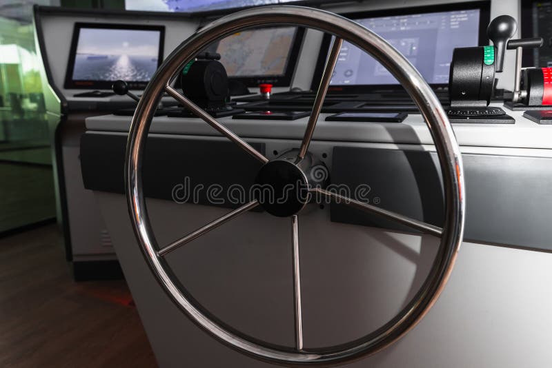 Marine Navigation Simulation System, Vessel Control Panel Stock Image ...