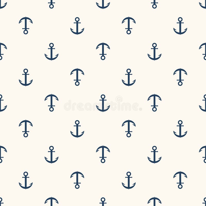 Marine Pattern. Anchor, Navy Seamless Pattern Stock Vector ...