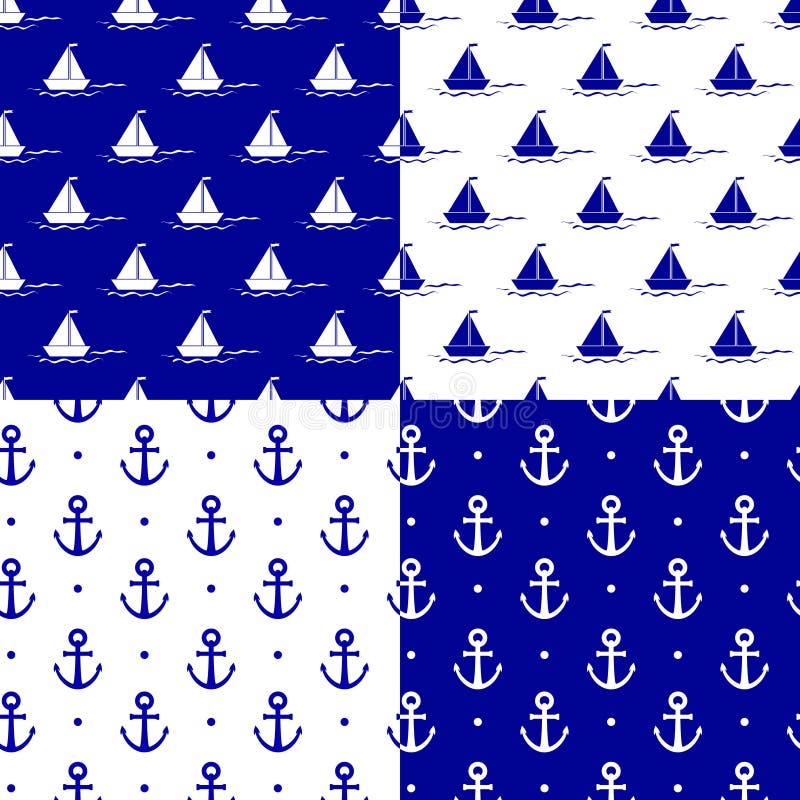 A marine pattern stock vector. Illustration of marine - 124938852