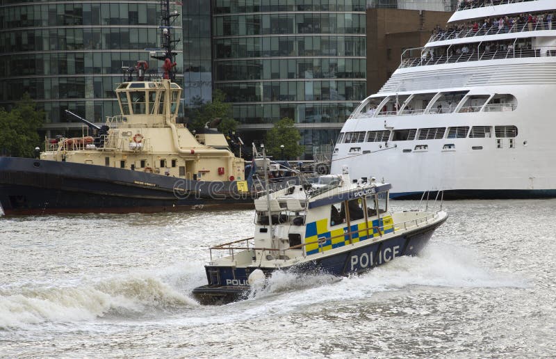 Marine Police on River Thames London UK Editorial Stock Photo - Image ...