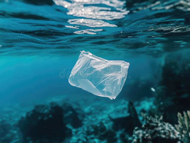 Marine Pollution Awareness: Plastic Waste in Ocean Ecosystem Stock ...