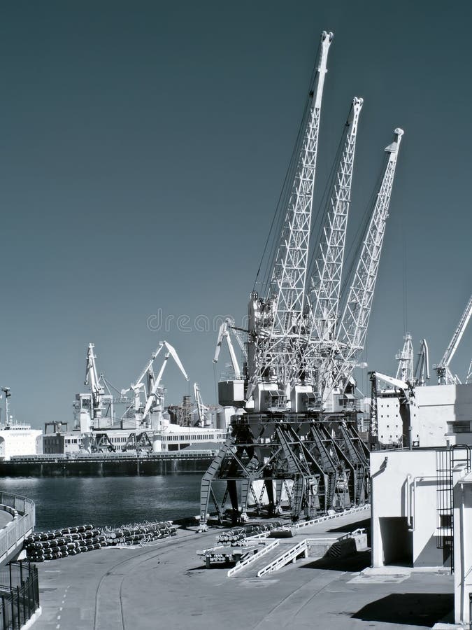 Marine port stock image. Image of coast, moorage, lifting - 23457327