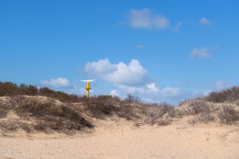 Marine radar in the dunes stock photo. Image of navigation - 297848288