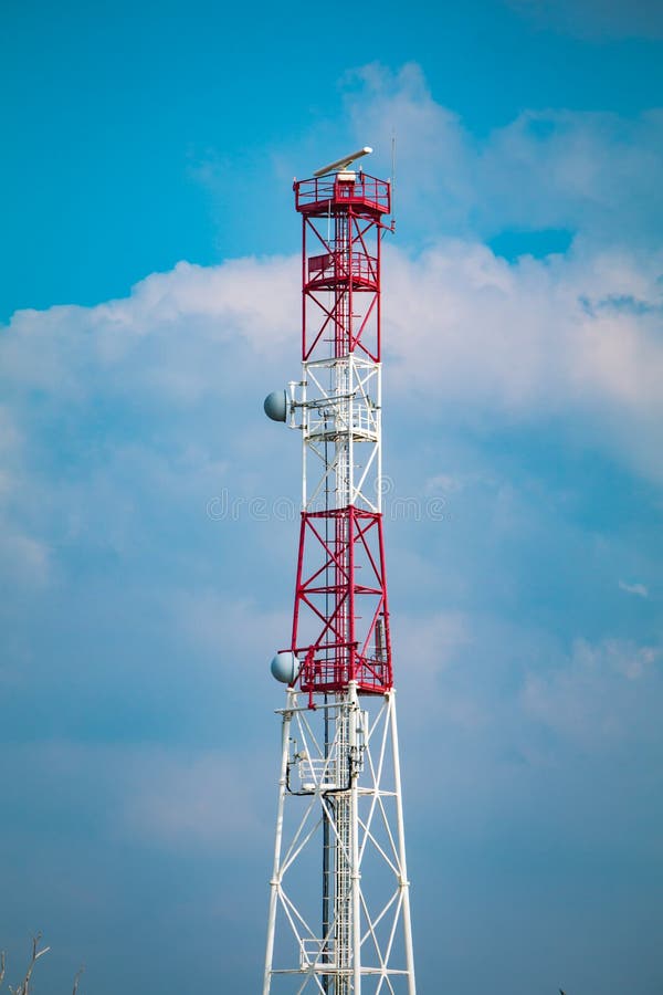Marine radar tower relay stock image. Image of communication - 69799067