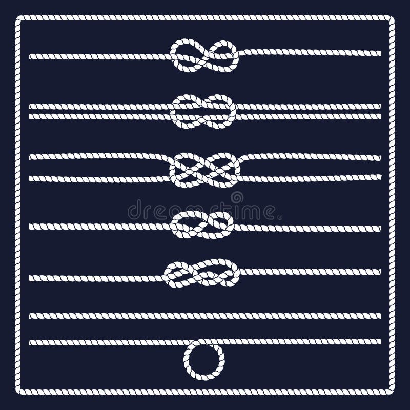 Marine Symbol. Nautical Design Elements. Stock Vector - Illustration of ...