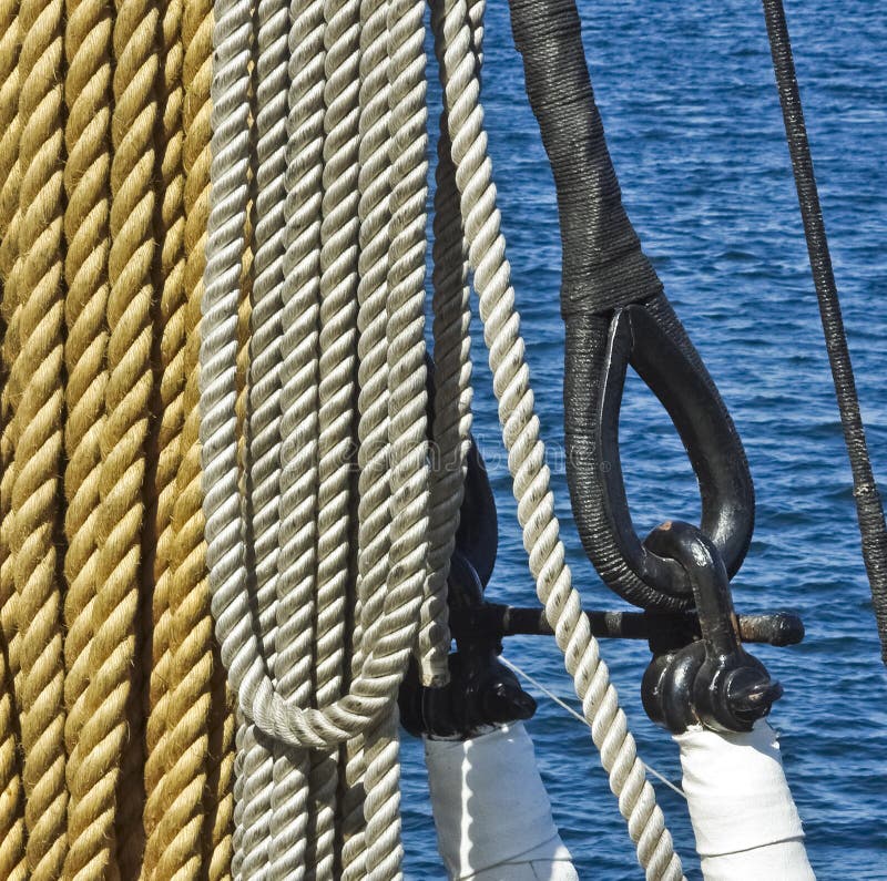 Marine ropes stock image. Image of vessel, sail, nautical - 22798767