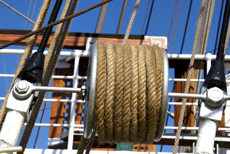 Boating and marine ropes stock image. Image of shipping - 41158799