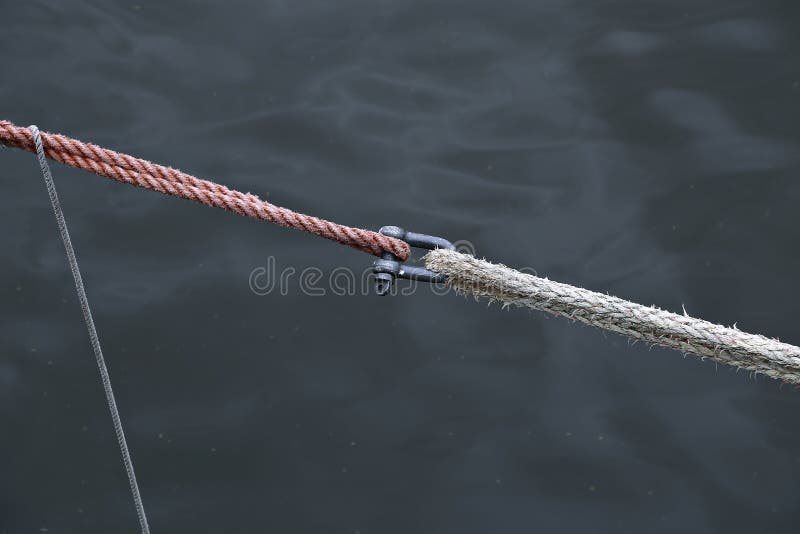 Marine ropes and fasteners stock image. Image of lines - 75027891