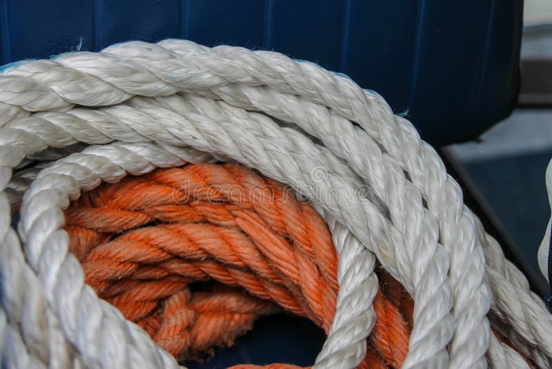 Marine Ropes Lying on the Deck of a Ship Stock Photo - Image of object ...