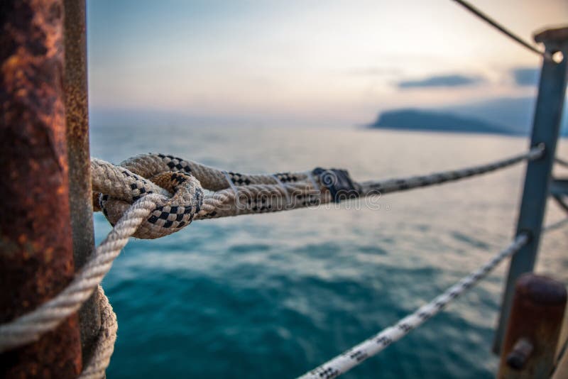 Marine ropes at pier stock photo. Image of wooden, harbor - 179786466
