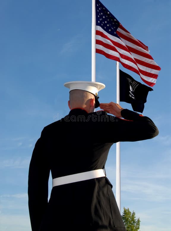 Marine salute editorial stock photo. Image of duty, respect - 2802638