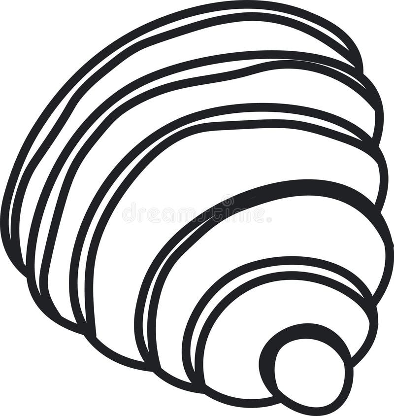 Marine Seashell Doodle stock vector. Illustration of doodle - 373860745