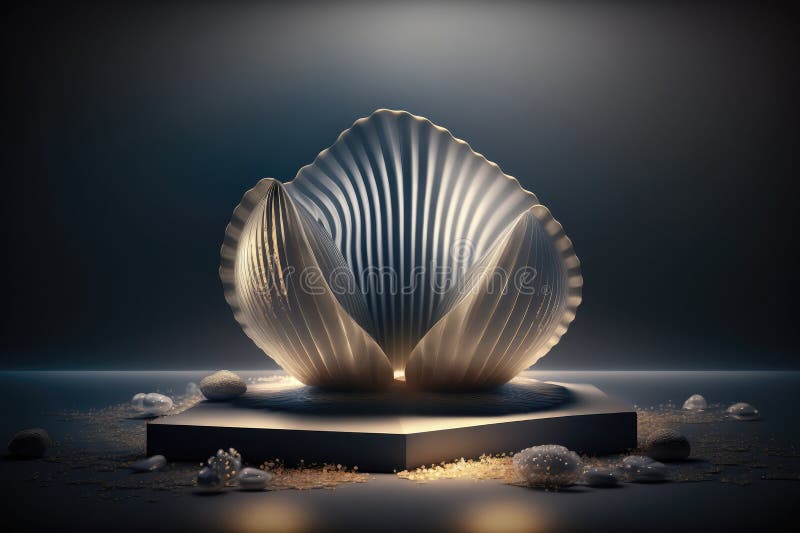 Marine Seashell Scene for Product Presentation Created with Generative ...