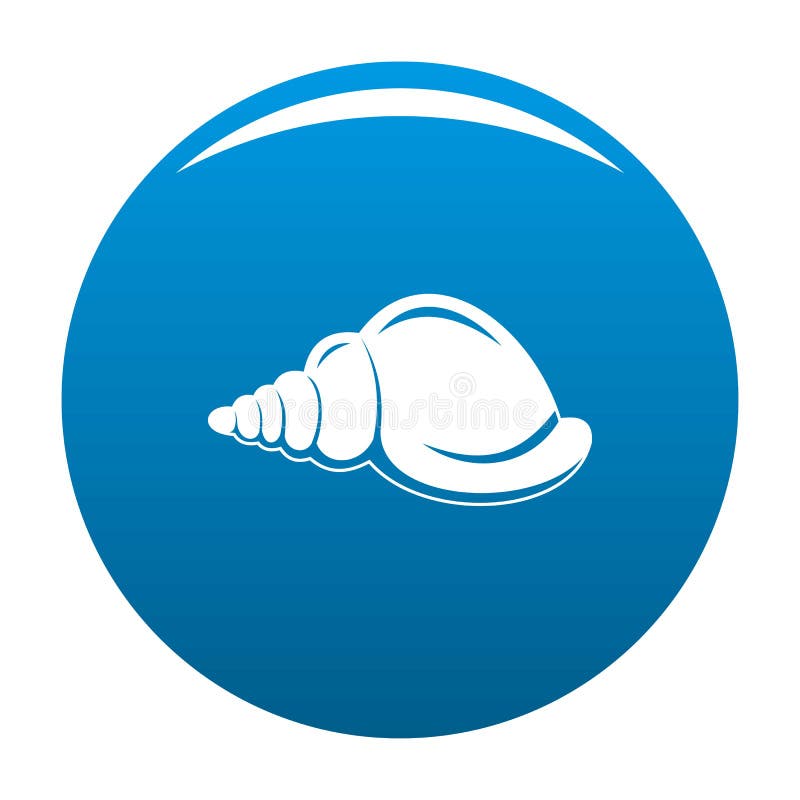 Marine Shell Icon Vector Blue Stock Vector - Illustration of beautiful ...
