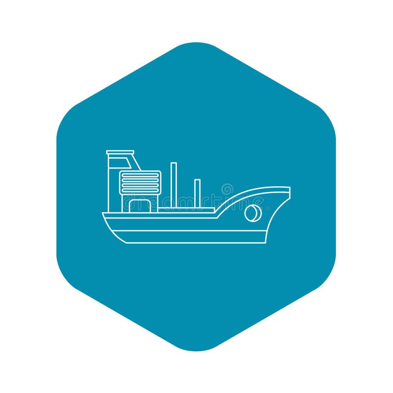 Marine Ship Icon, Outline Style Stock Vector - Illustration of element ...