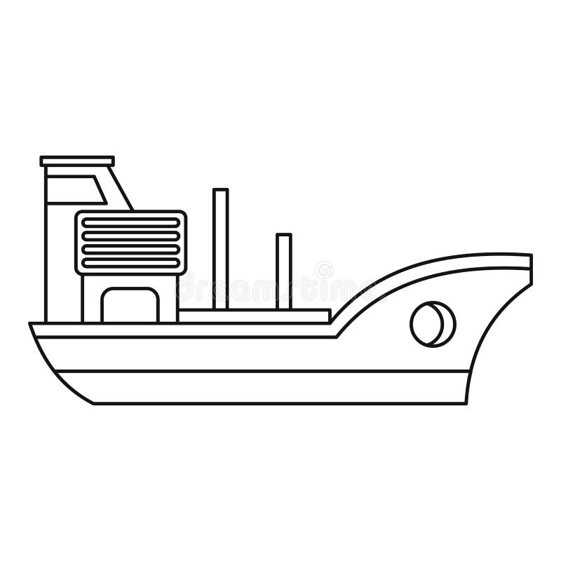 Marine Ship Icon, Outline Style Stock Vector - Illustration of design ...
