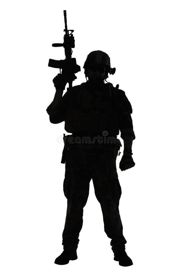 Marine Special Operator Silhouette Stock Photo - Image of background ...
