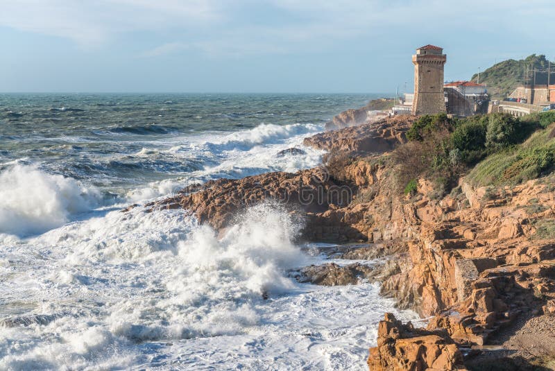 Marine Storm in Winter Season Stock Photo - Image of white, rock: 88559194