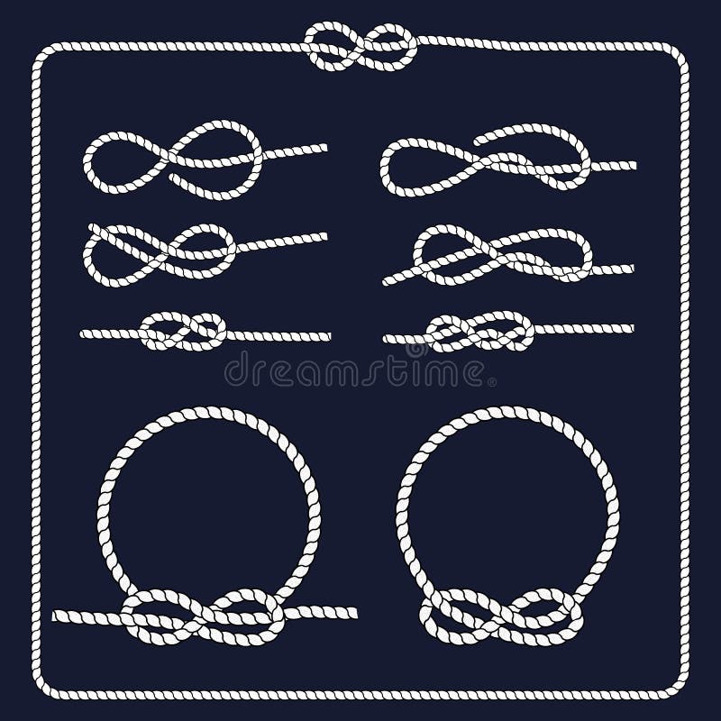 Marine Symbol. Nautical Design Elements. Stock Vector - Illustration of ...