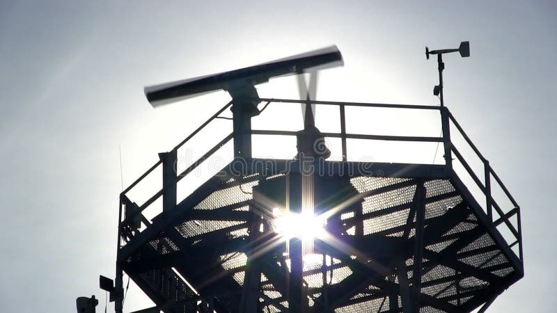 Marine Traffic Control Radar Tower; 3 Stock Footage - Video of platform ...