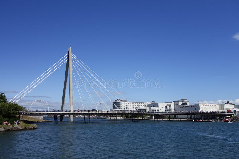 Marine Way Bridge editorial photo. Image of southport - 56678071