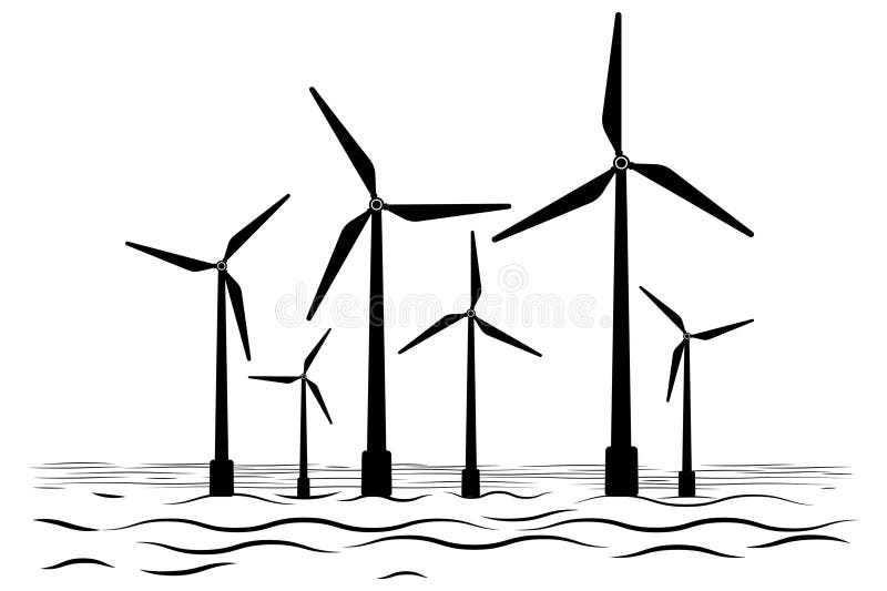 Marine Wind Generator Energy Icon. Offshore Wind Turbines Symbol Stock ... Marine Wind Generator Energy Icon. Offshore Wind Turbines Symbol Stock ...