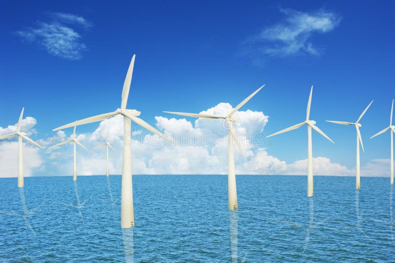 Marine and Wind Power Stations Stock Image - Image of nature, beautiful ...