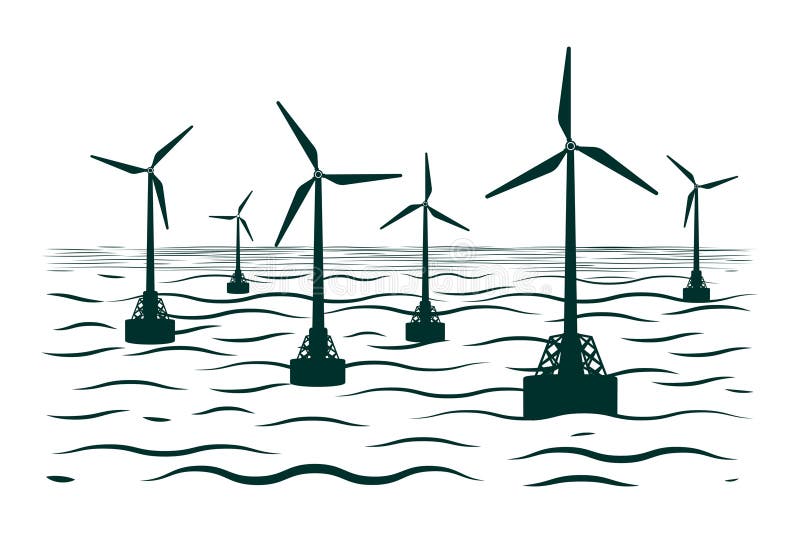 Marine Wind Generator Energy Icon. Offshore Wind Turbines Symbol Stock ... Marine Wind Generator Energy Icon. Offshore Wind Turbines Symbol Stock ...