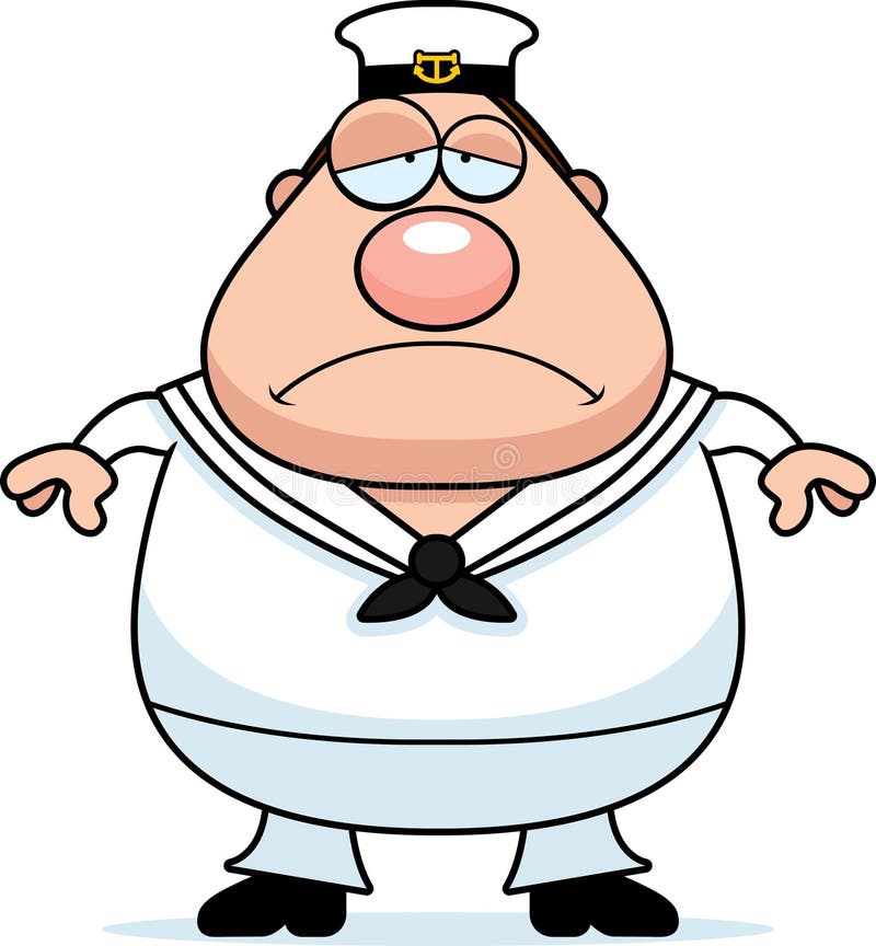 Marinero Triste De La Historieta Ilustración del Vector - Ilustración ...