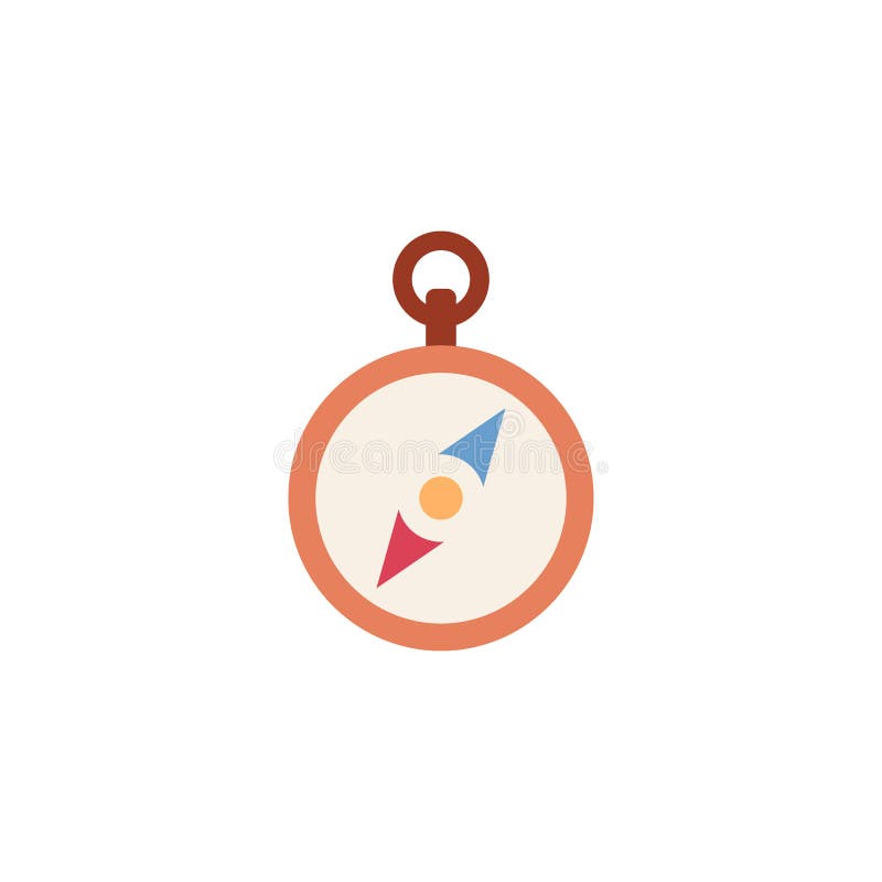 Mariners and Travelers Compass Icon, Flat Vector Illustration Isolated ...