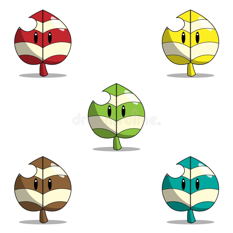 Leaf Game Item Collection stock illustration. Illustration of power ...