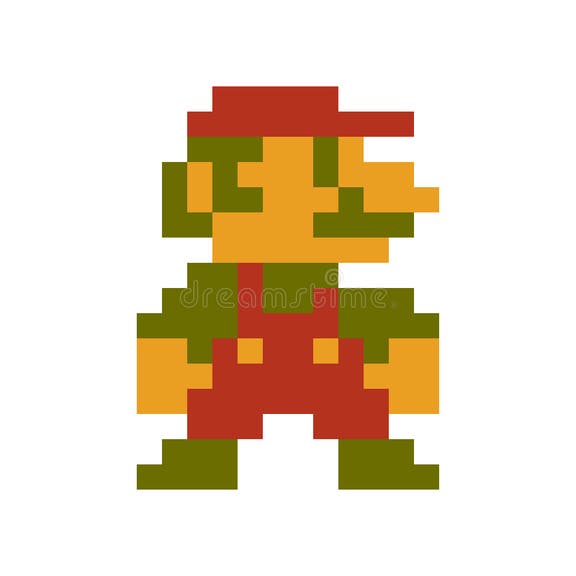 Mario Pixel. Classic Video Game Character Editorial Image ...