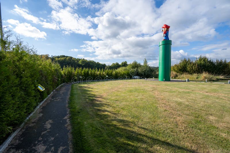 Mario Statue on Top of a Green Pipe.. Editorial Image - Image of music ...